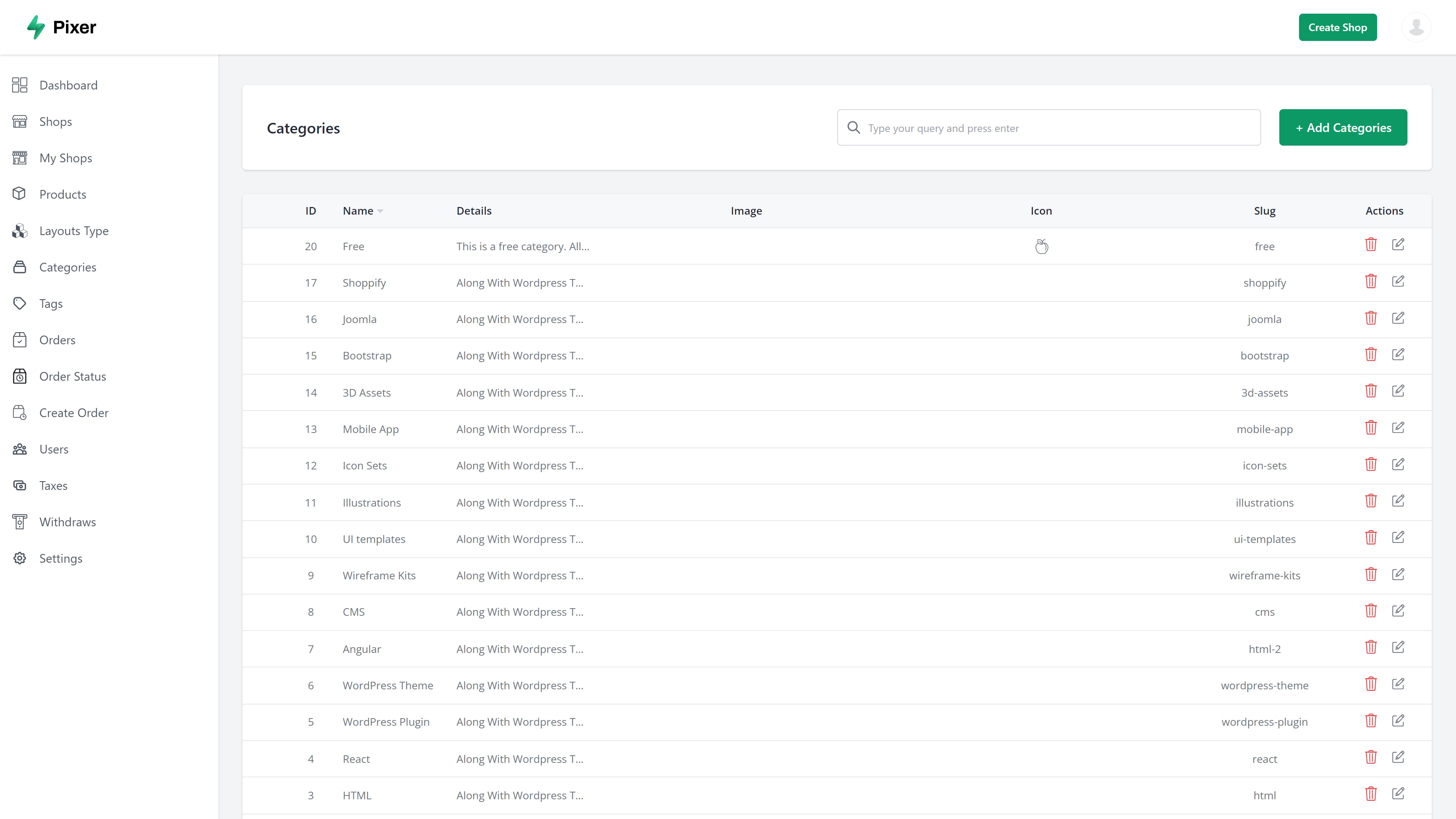 Pixer - React Laravel Multivendor Digital Marketplace by redqteam